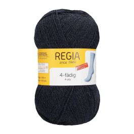 REGIA 4-Ply Solid Yarn 100g - Mottled Dark Indigo
