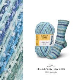REGIA ENERGY FLOW - Self Patterning Sock Yarn with Terry Cloth Effect ...